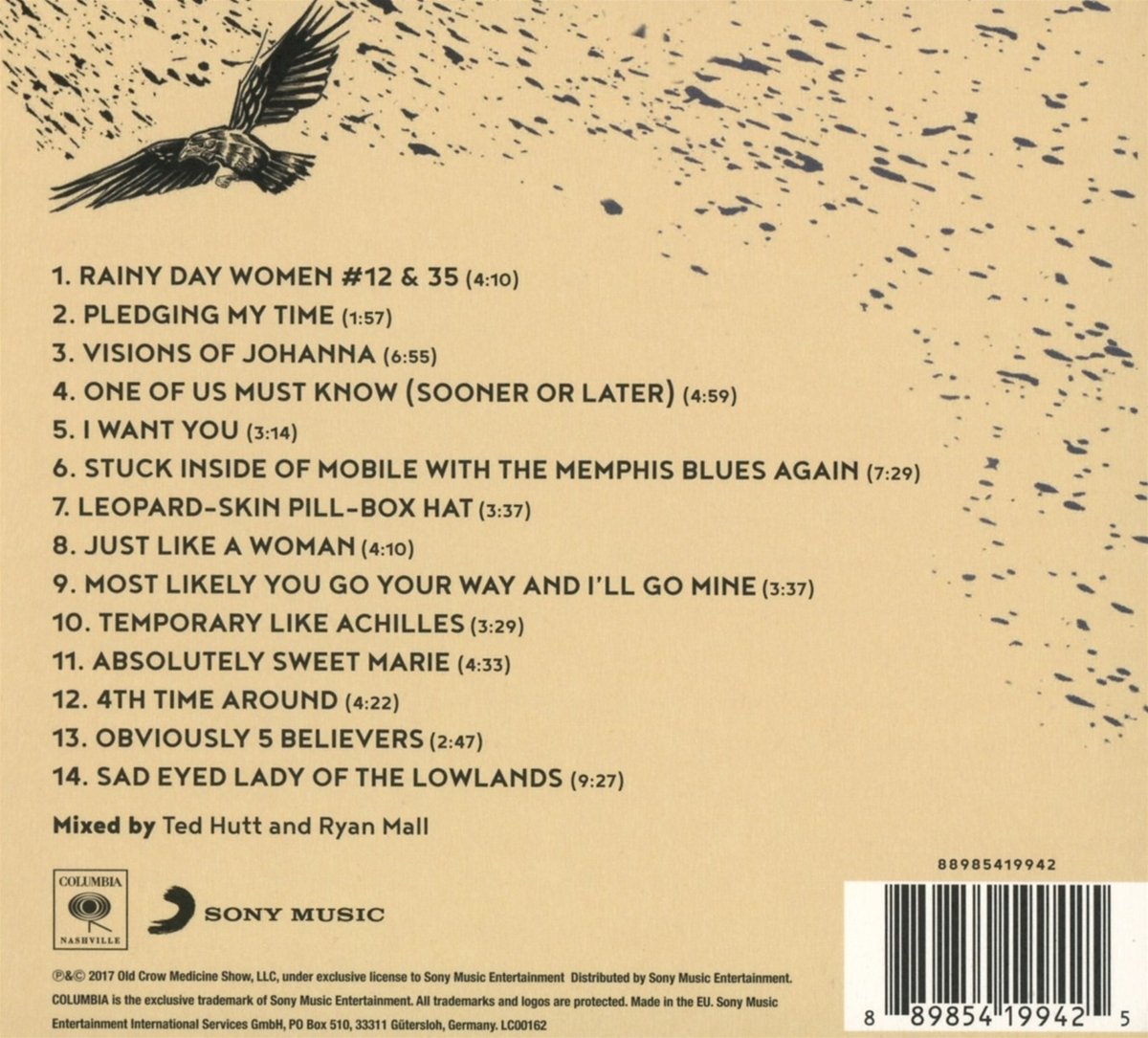 Old Crow Medicine Show Cd 50 Years Of Blonde On Blonde Cd Bear