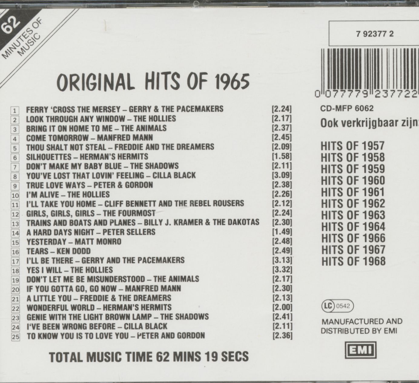 Various CD: Original Hits Of 1965 (CD) - Bear Family Records Various CD: Original Hits Of 1965 (CD) - Bear Family Records