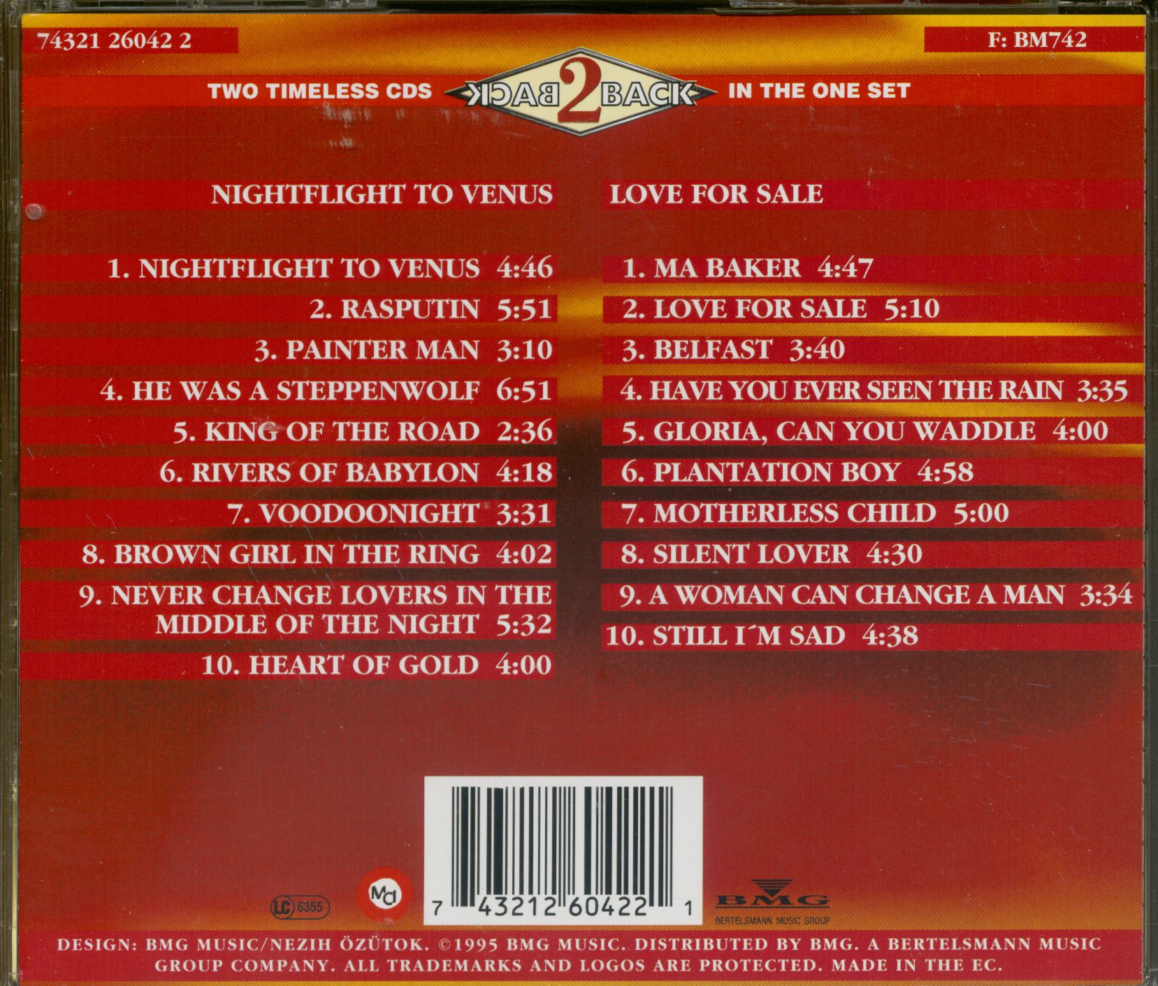 Boney M. CD: Back 2 Back (2-CD) - Bear Family Records